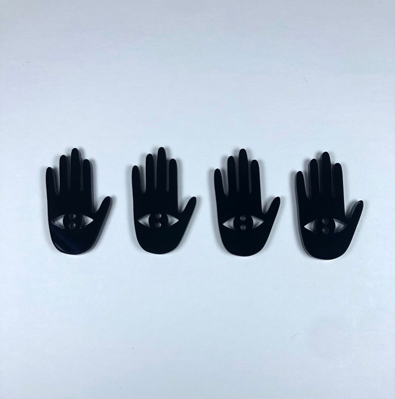 Hand With Eye Buttons - Etsy