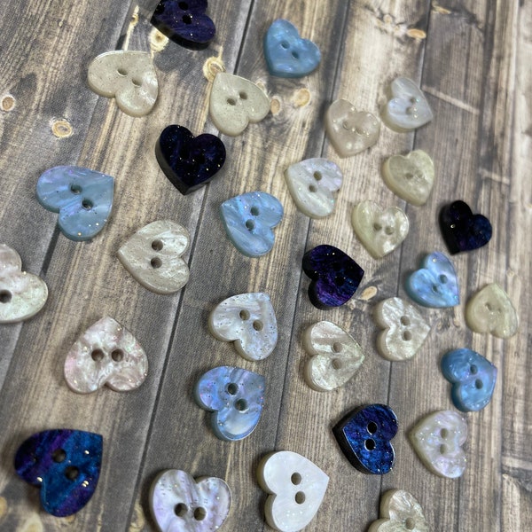 Tiny Heart Buttons - Etsy