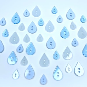 Rain Drop Buttons - Etsy