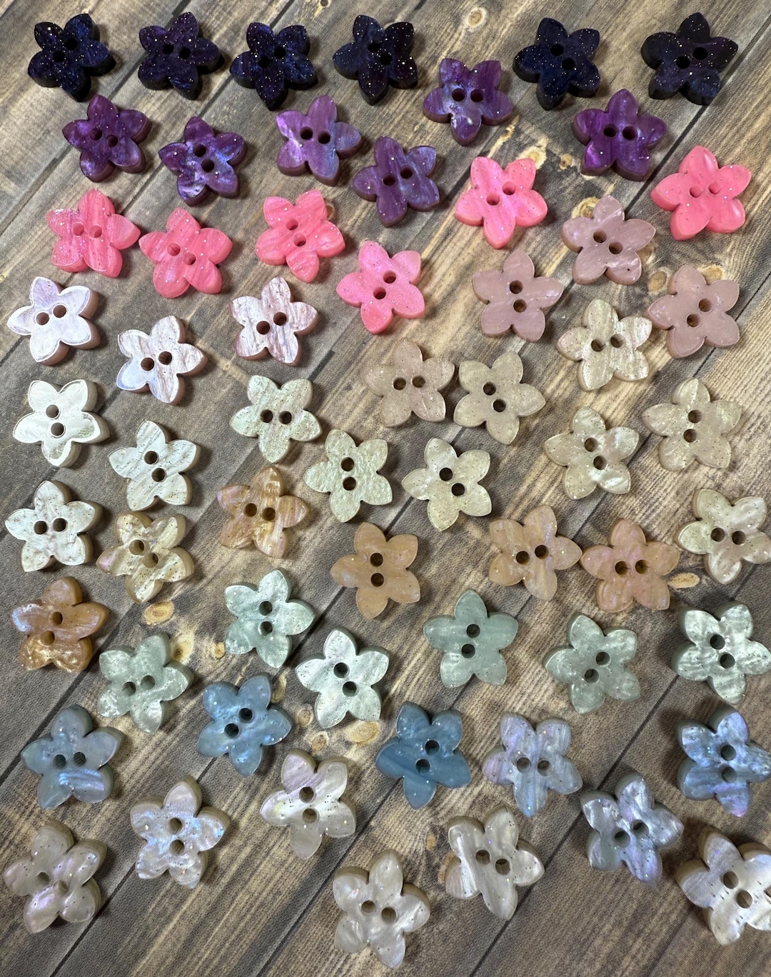 Extra Small Pearlescent Forget Me Not Buttons - Etsy