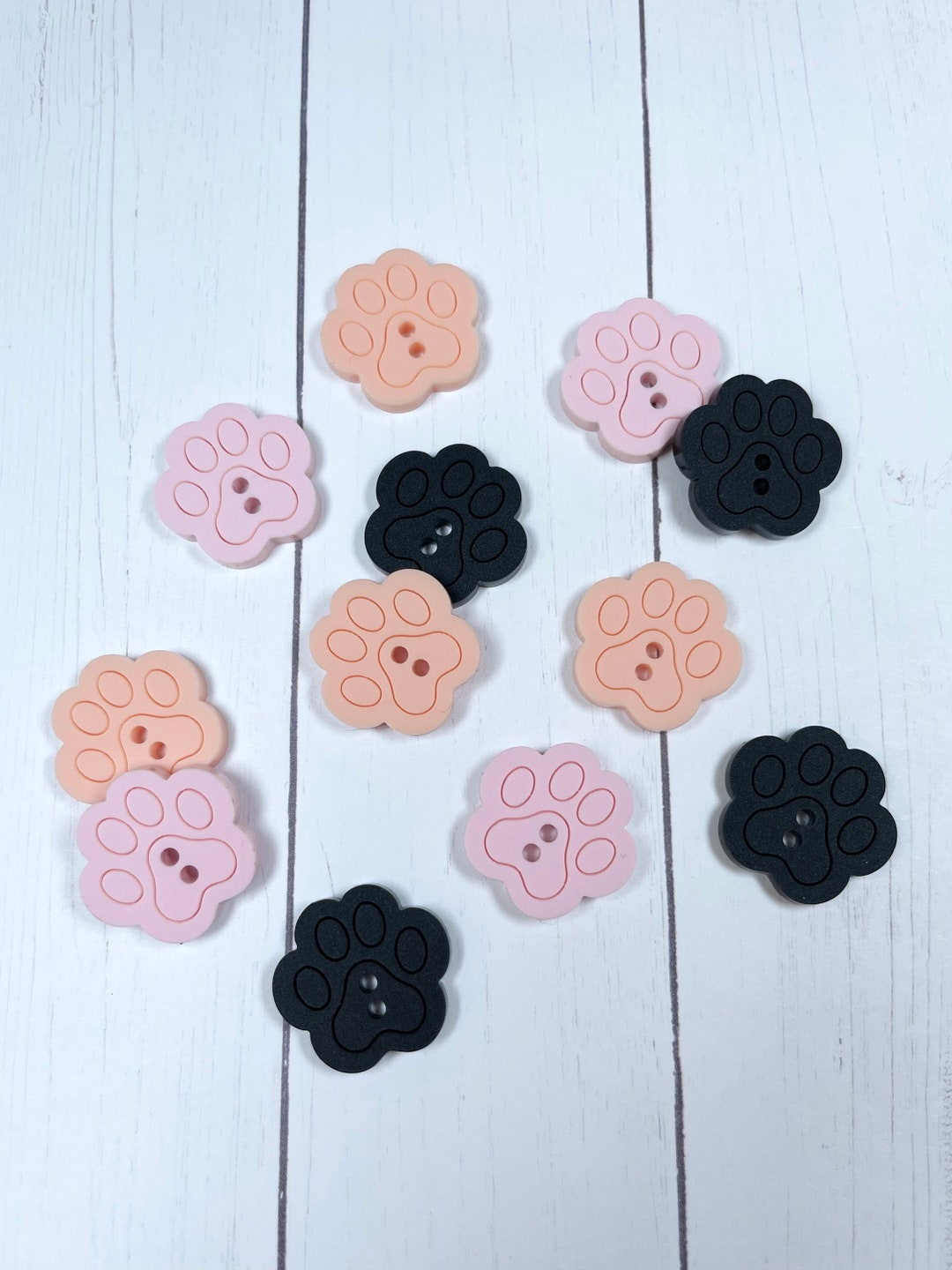 Paw Print Buttons - Etsy