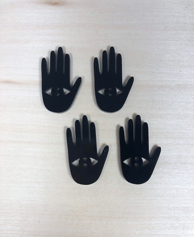 Hand With Eye Buttons - Etsy