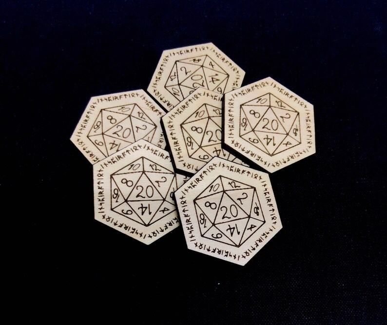 Hexagon D20 Inspiration Coins - Etsy