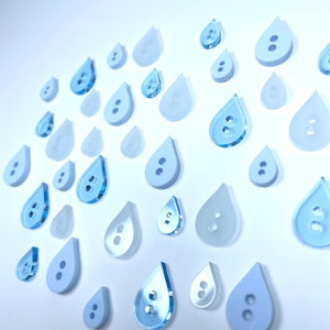 Rain Drop Buttons - Etsy