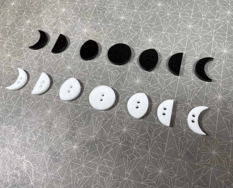 Moon Phase Buttons - Etsy
