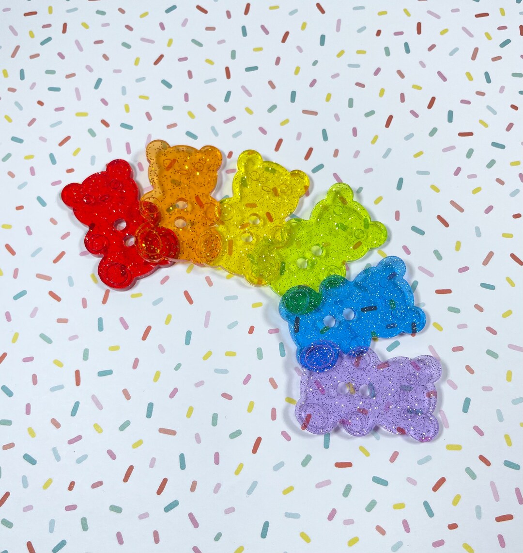 Extra Large Gummy Bear Buttons - Etsy