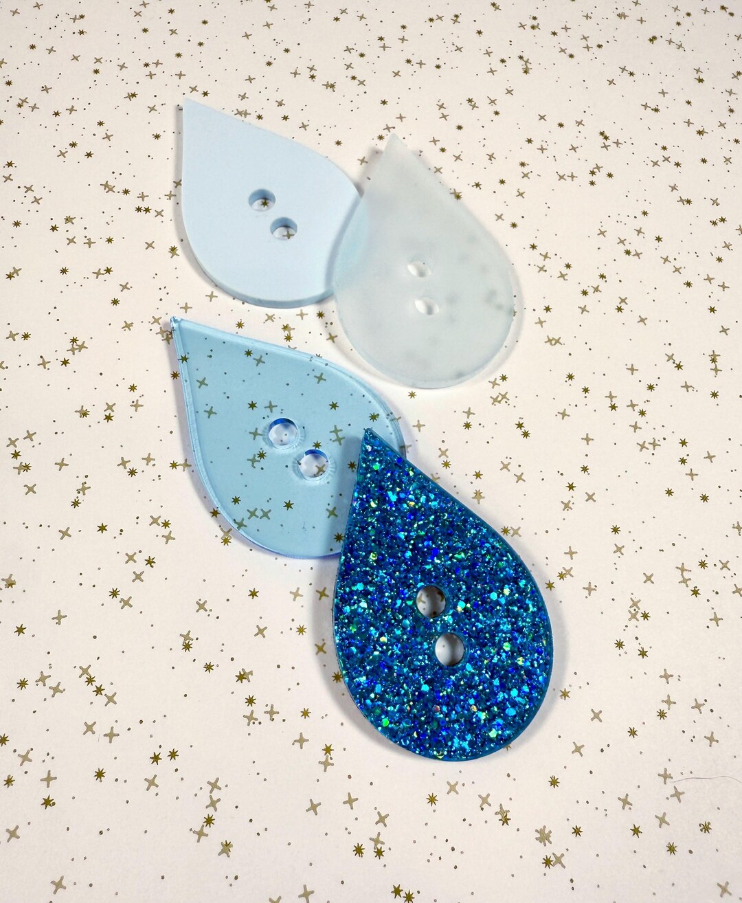 Extra Large Rain Drop Button - Etsy