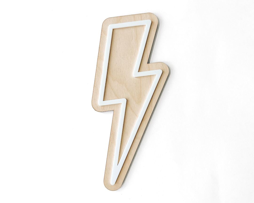 Lightning Bolt Sign X Kids Nursery Decor X Baby Wall Sign X Edgy Boys ...