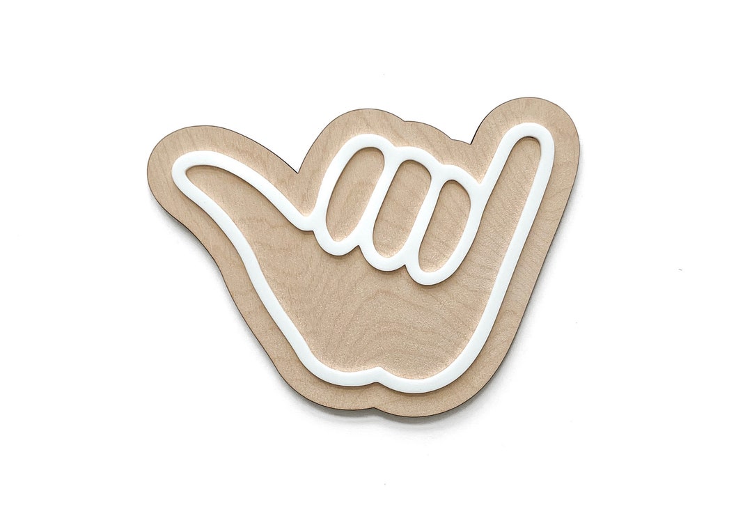 Shaka Sign Kids Room Decor, Boho Surfer Wall Art, Hawaii Theme Nursery ...