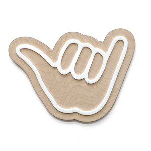 Shaka Sign X Kids Nursery Decor X Baby Wall Sign X Boho Surfer Room ...