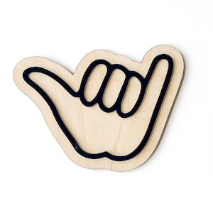 Shaka Sign X Kids Nursery Decor X Baby Wall Sign X Boho Surfer Room ...