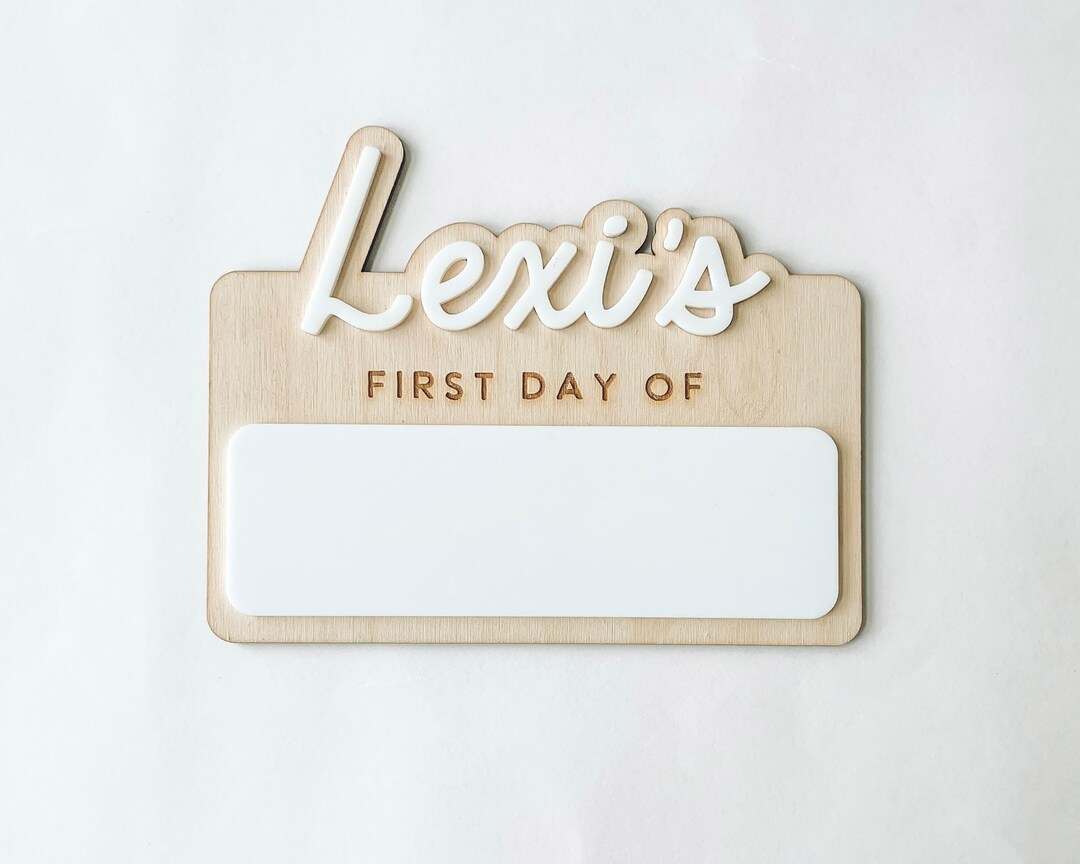 Custom First Day of School Sign, Reusable Dry Erase Board - Etsy