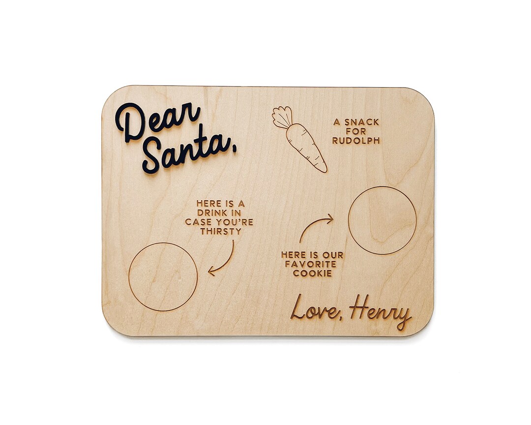 Personalized Christmas Eve Cookie Tray: Dear Santa, Rudolph Snack - Etsy