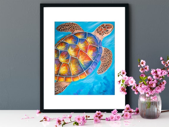 Caribbean Sea Turtle Drawings