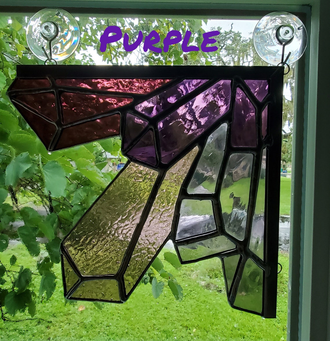 Geode Corners Stained Glass Crystal Suncatcher - Etsy
