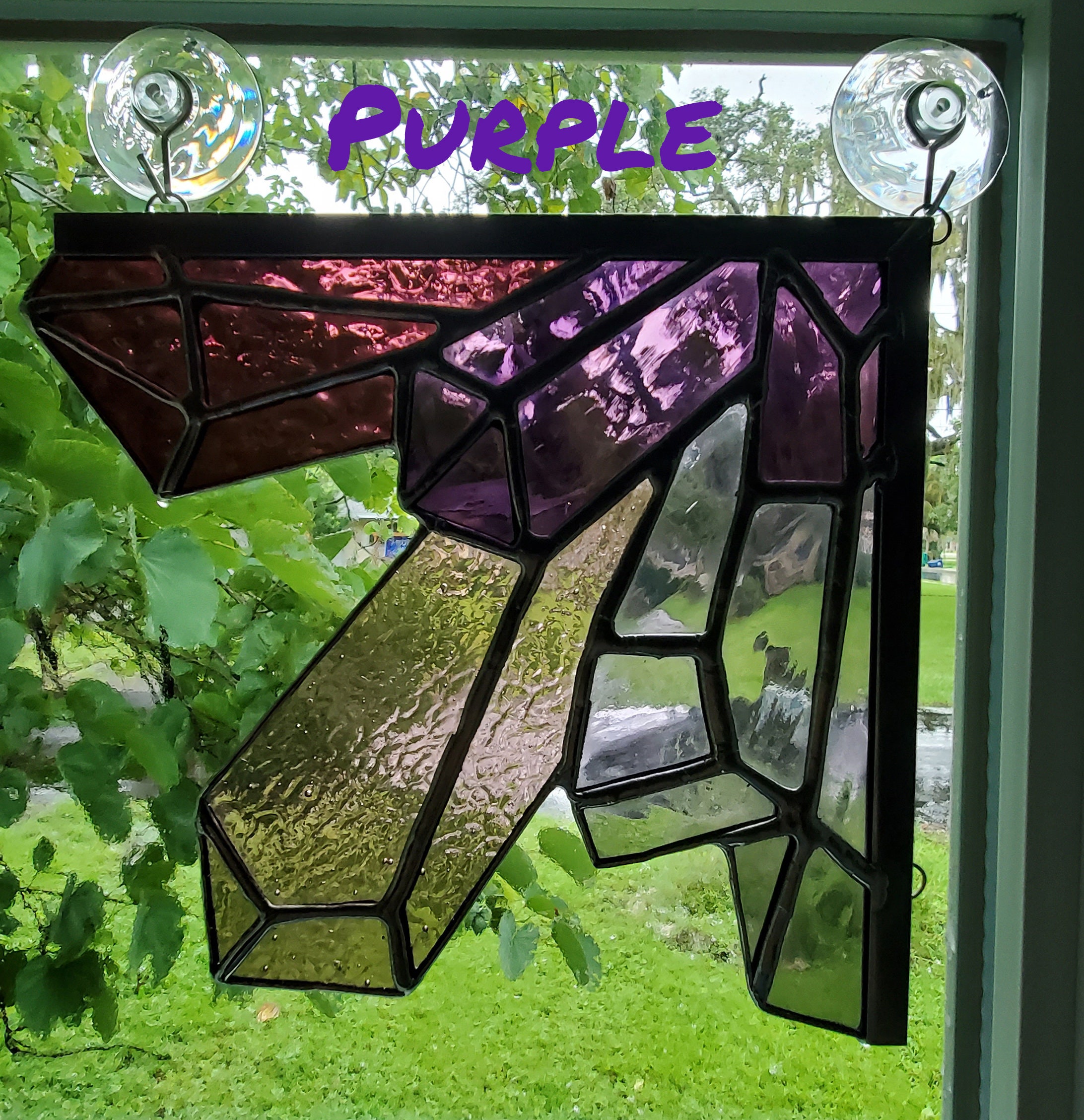 Geode Corners Stained Glass Crystal Suncatcher - Etsy