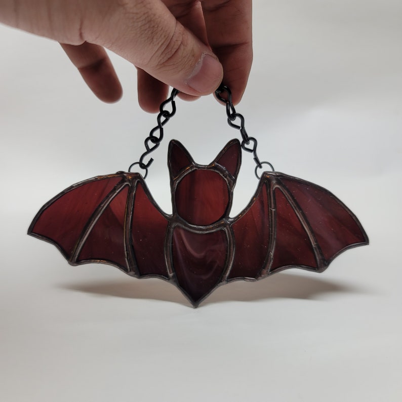 Flappy Bats | Stained Glass | Halloween Spooky Suncatcher - Etsy