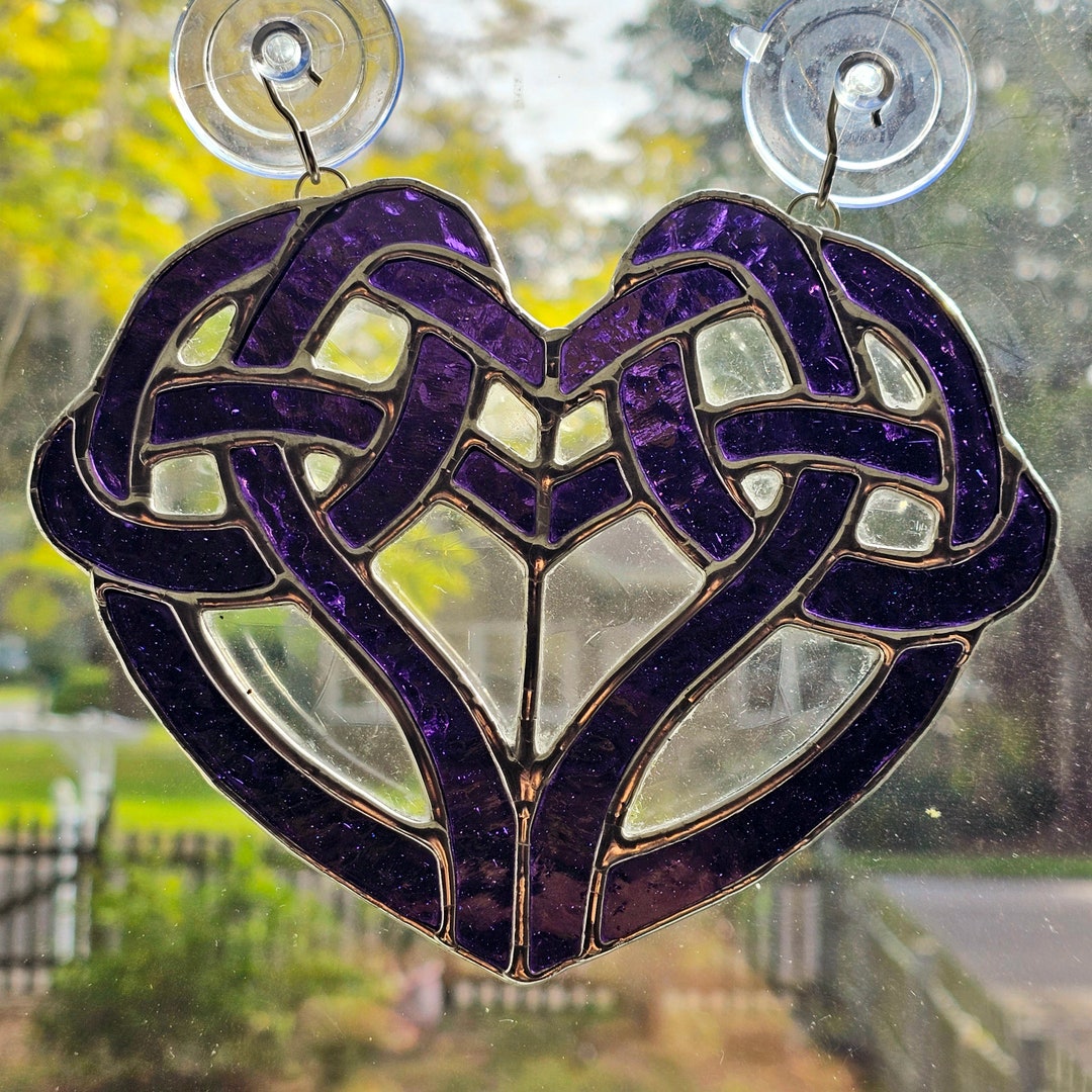 Ready to Ship! Dreamheart | Celtic Knot | Stained Glass Suncatcher ...