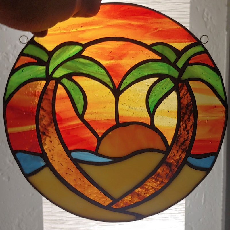 Stained Glass Sunset - Etsy