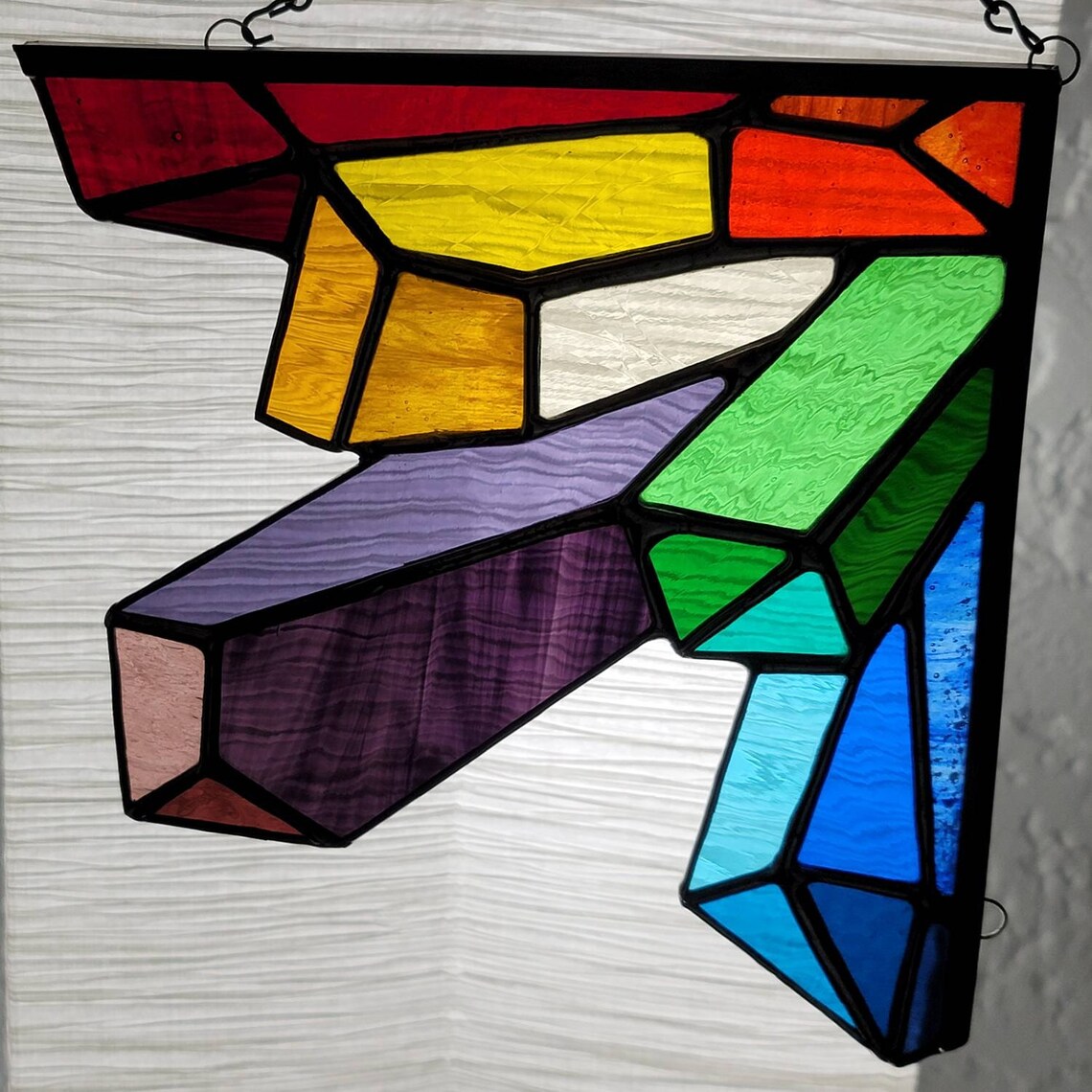 Geode Corners Stained Glass Crystal Suncatcher - Etsy