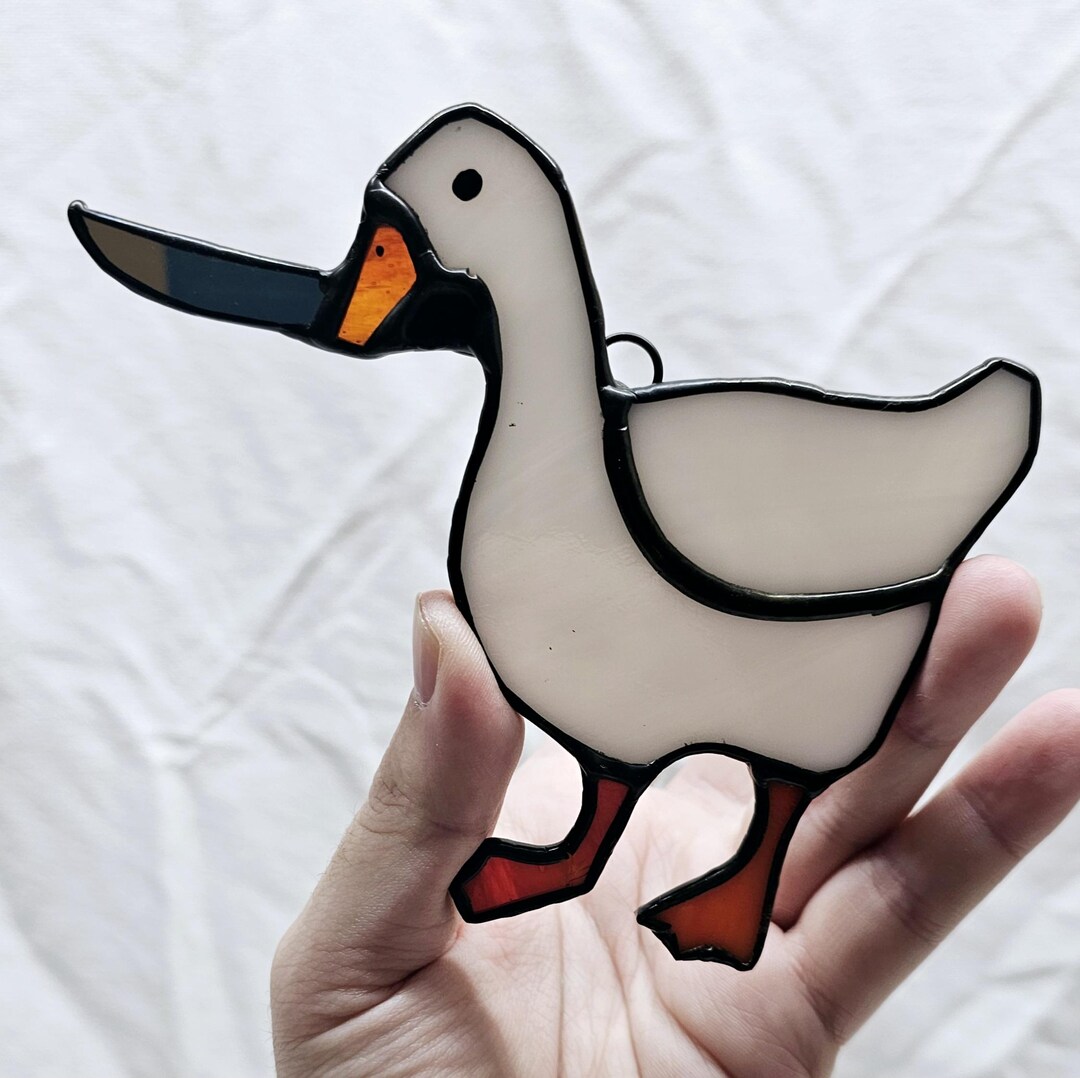 Violent Goose Stained Glass Suncatcher - Etsy