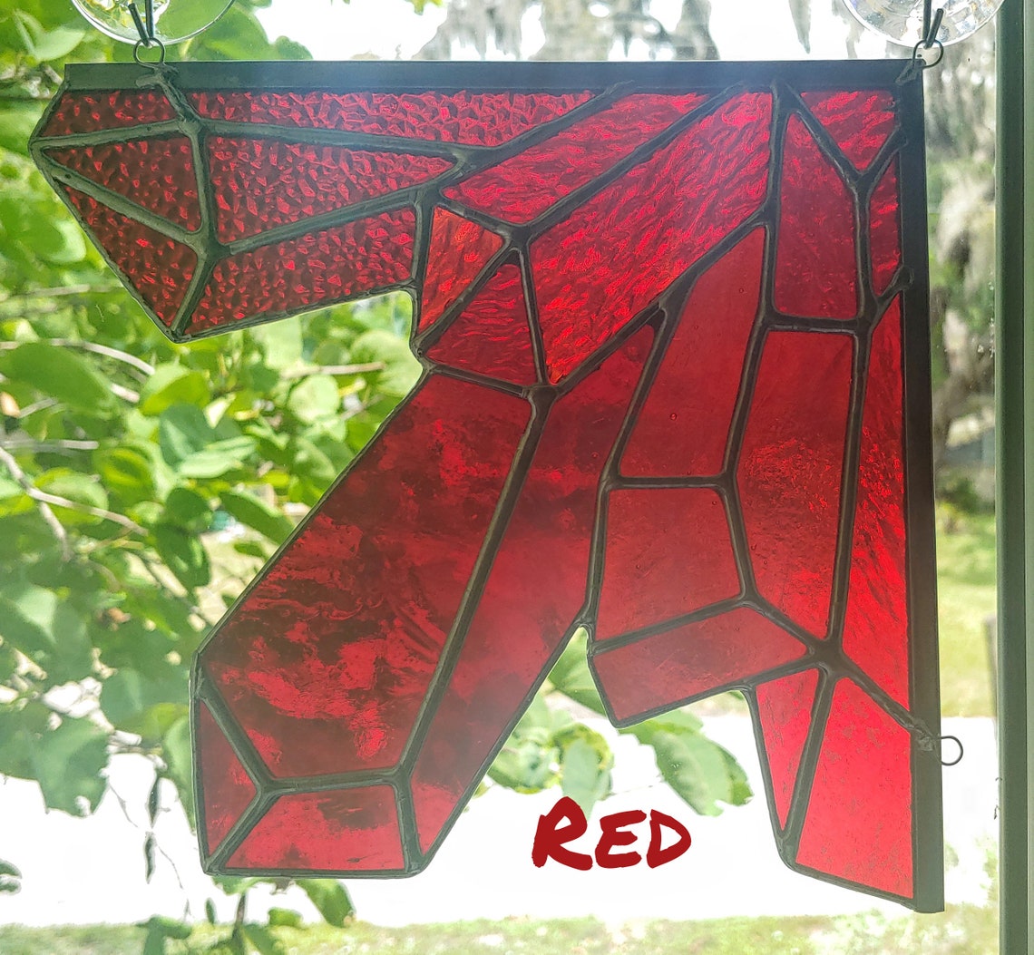 Geode Corners Stained Glass Crystal Suncatcher - Etsy