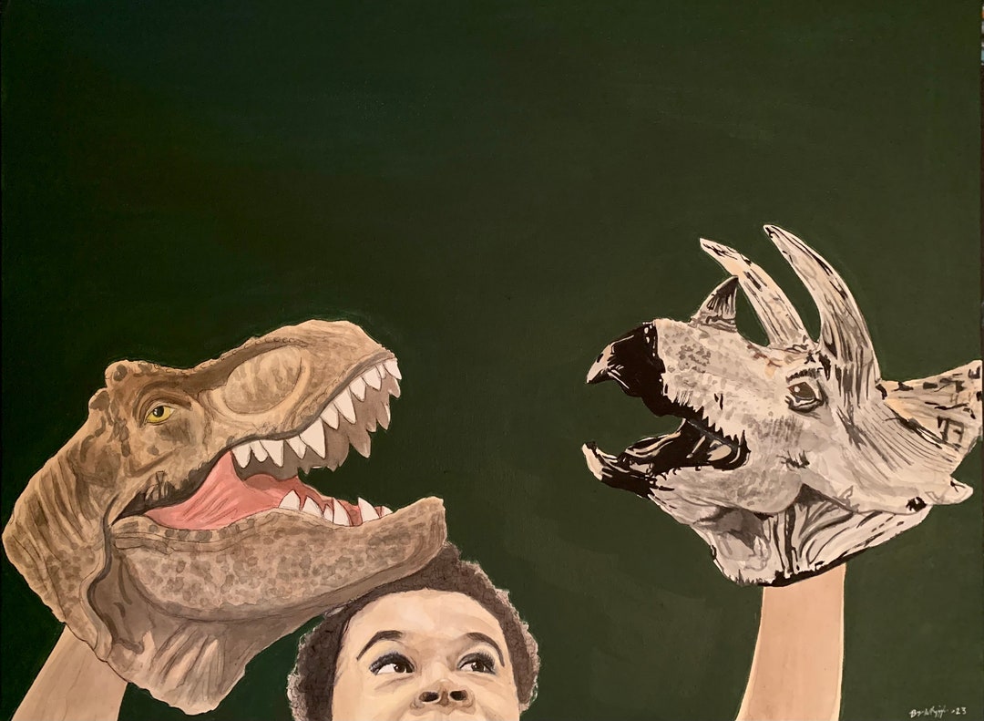 Micah Puppet Theater Presents … Jurassic Park/jaws Original Paintings ...
