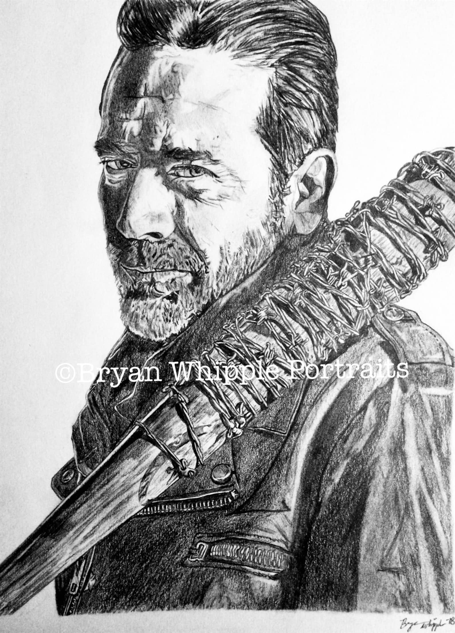 Negan Walking Dead Sketch Portrait Print - Etsy Negan Walking Dead Sketch Portrait Print - Etsy