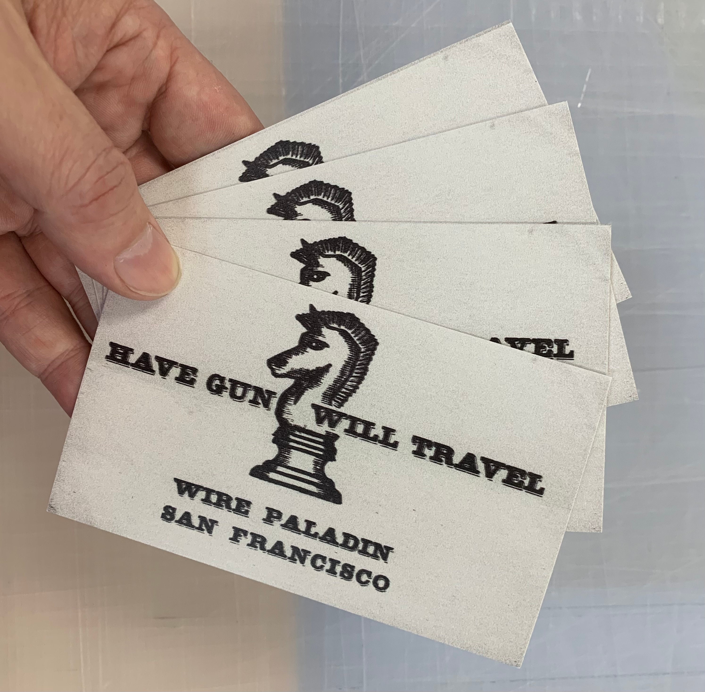 Have Gun Will Travel Wire Paladin Business Card 3x5in Prints/ CAN ...