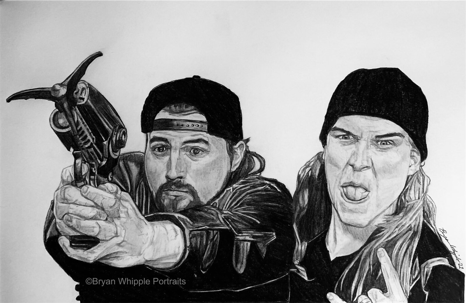 Jay and Silent Bob Kevin Smith Jason Mewes Mallrats Gicleé Art - Etsy
