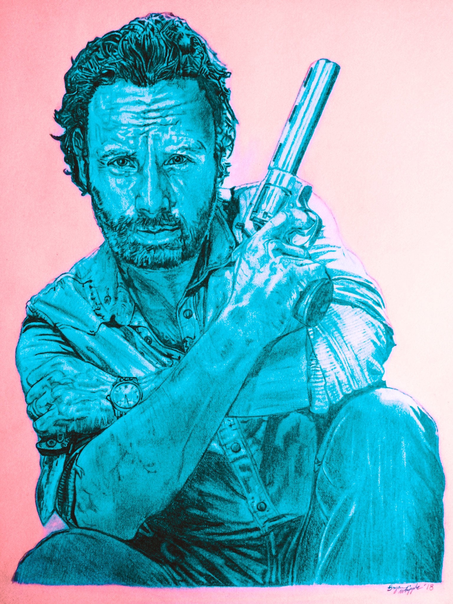 Rick Grimes Walking Dead Sketch Portrait Print - Etsy Rick Grimes Walking Dead Sketch Portrait Print - Etsy