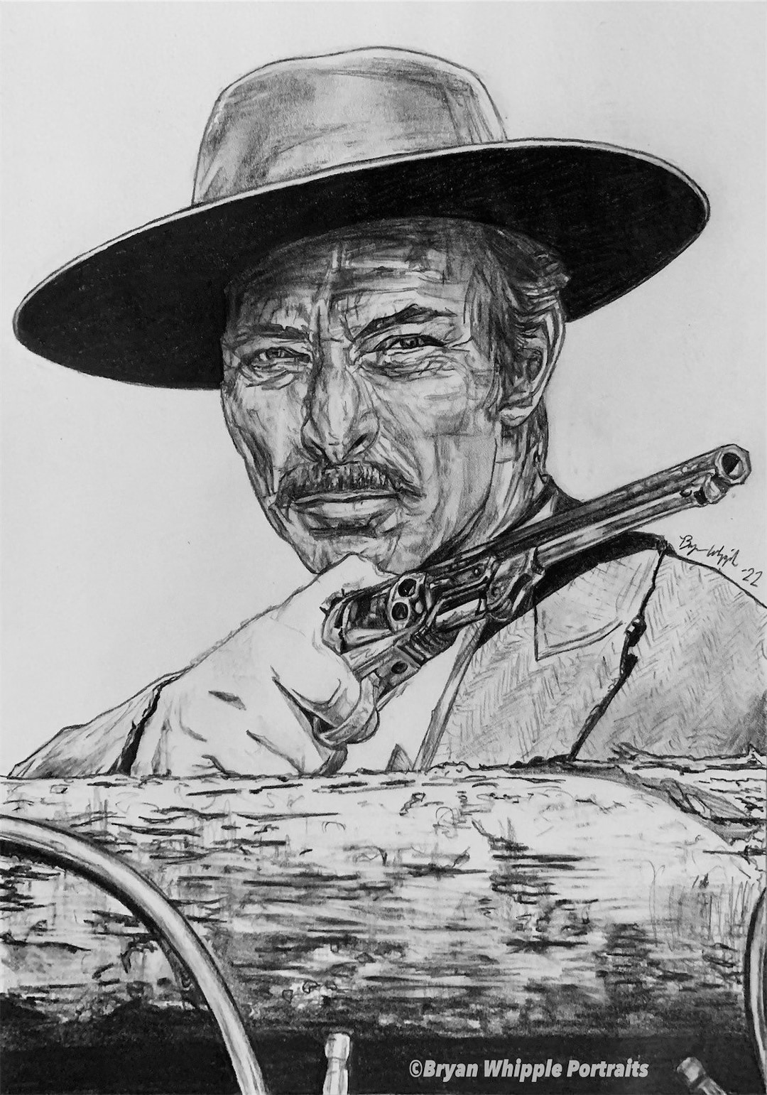 Lee Van Cleef Angel Eyes the Bad Original Sketch Gicleé Art Prints - Etsy