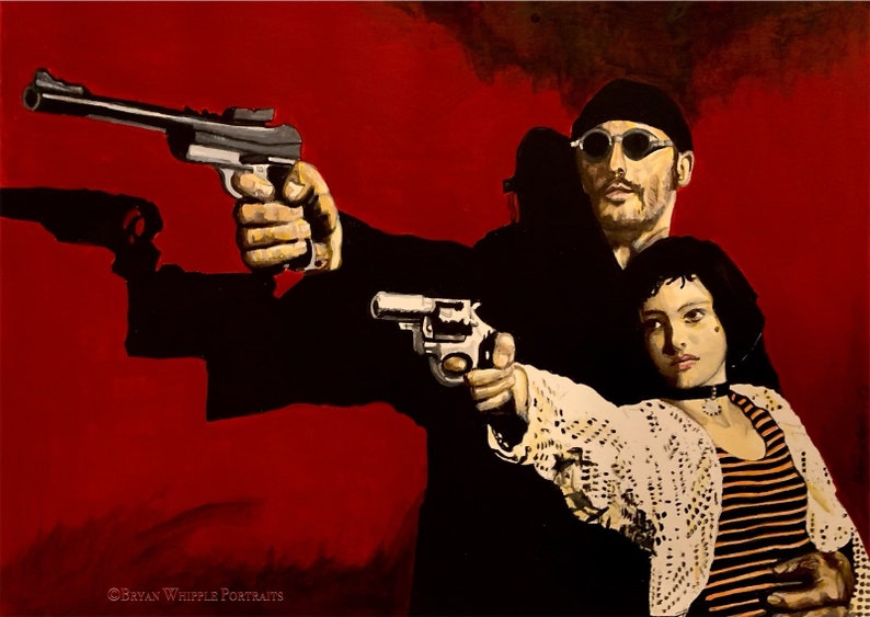 Leon: Zawodowiec Jean Reno Natalie Portman oryginalny obraz limitowana ...