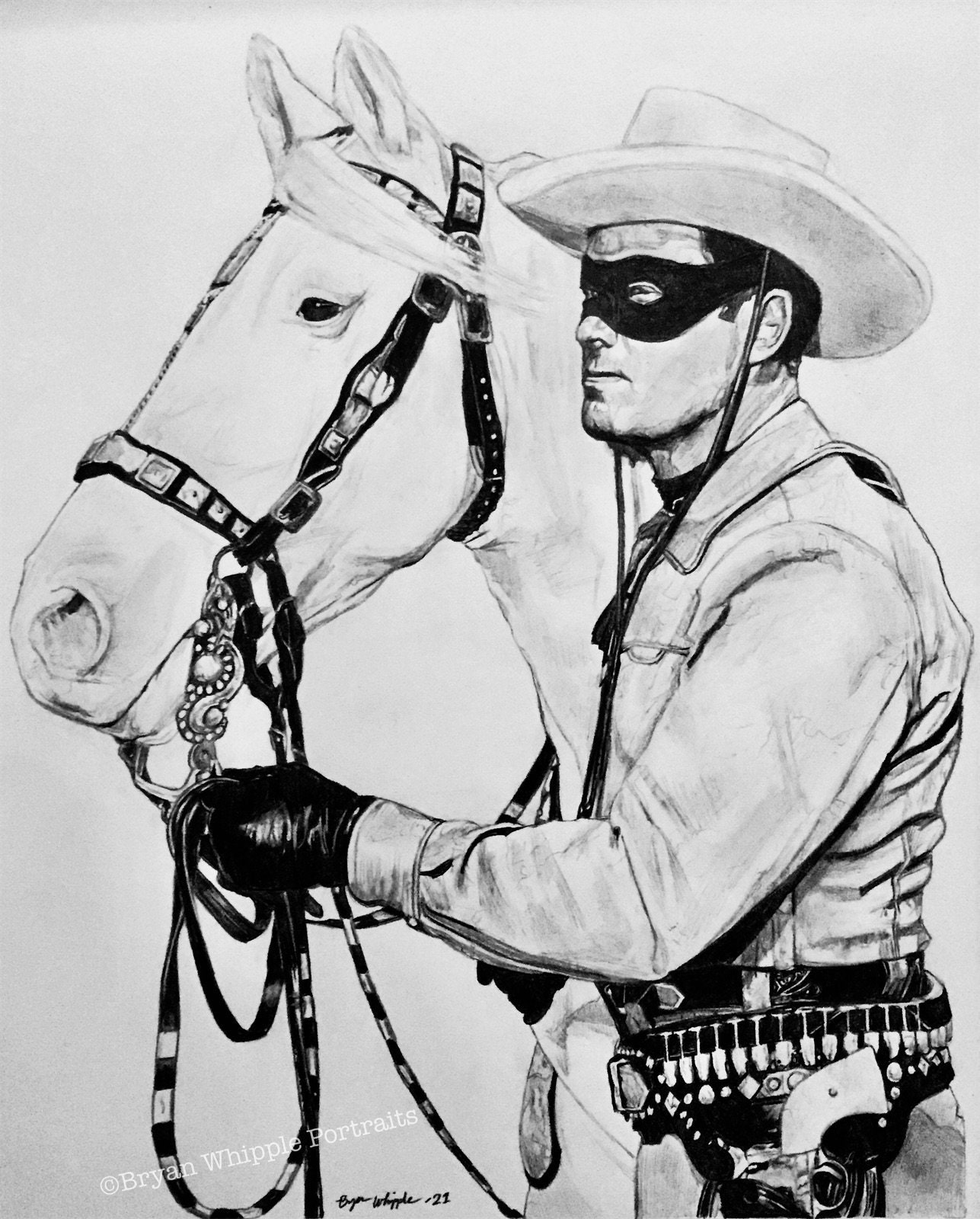 Lone Ranger Silver Clayton Moore Limited Edition Hand - Etsy