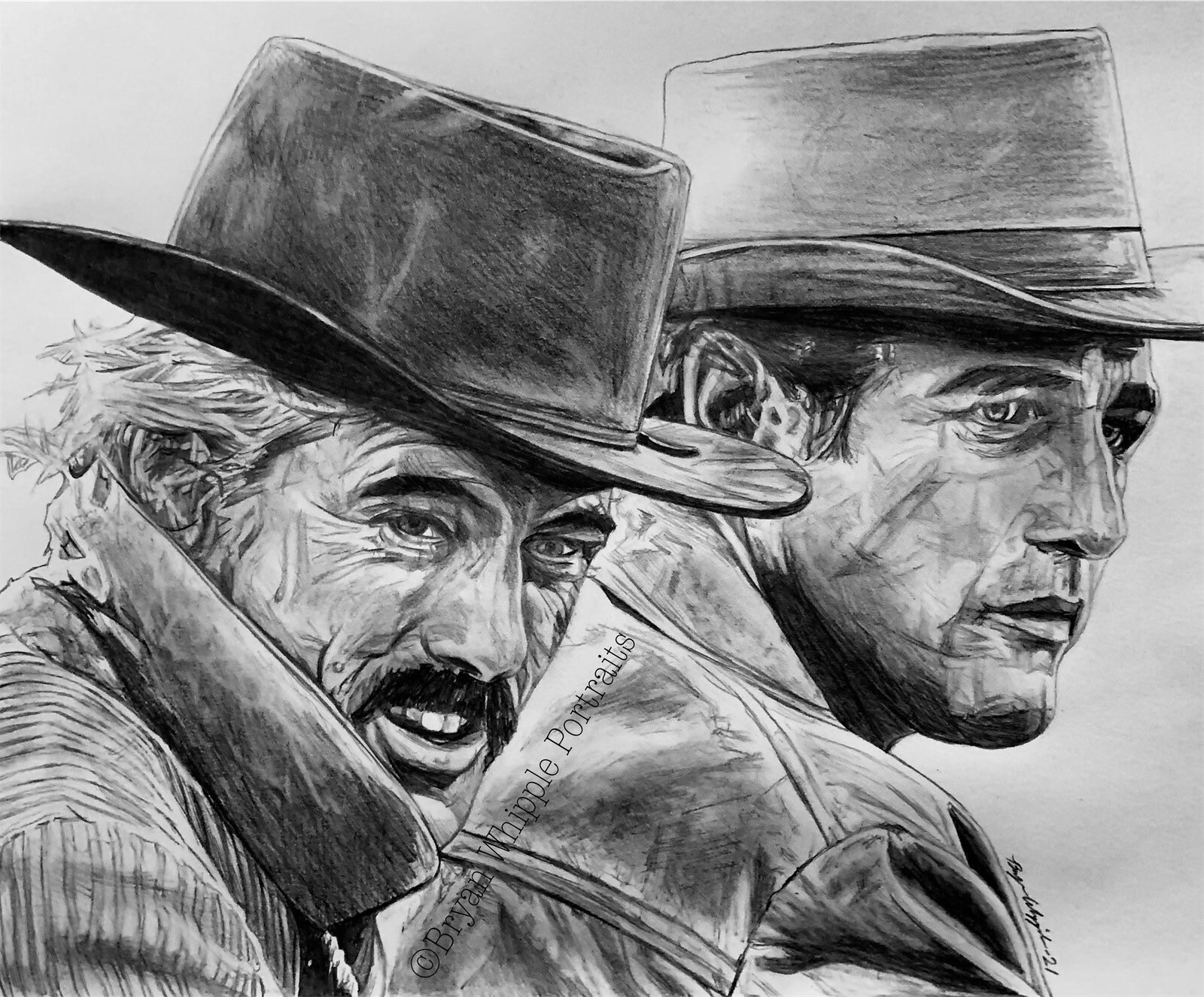 Butch Cassidy and the Sundance Kid Robert Redford Paul Newman Gicleé ...