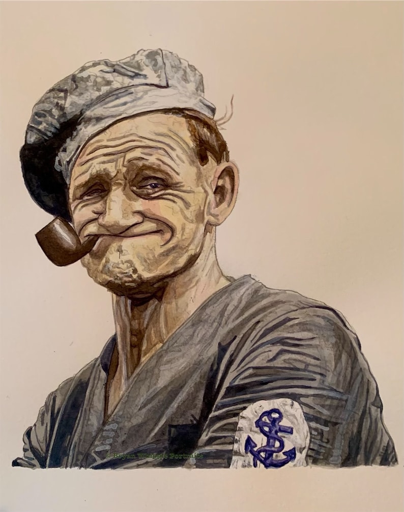 Popeye Frank “rocky” Fiegel Original Painting Limited Edition Signed ...