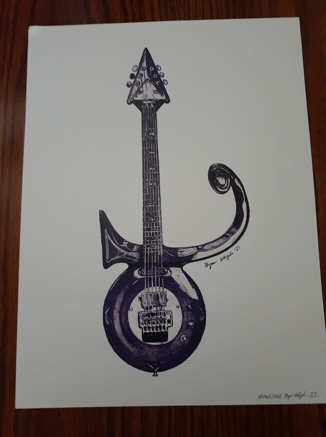 Prince Symbol Guitar Original Sketch Gicleé Art Prints - Etsy