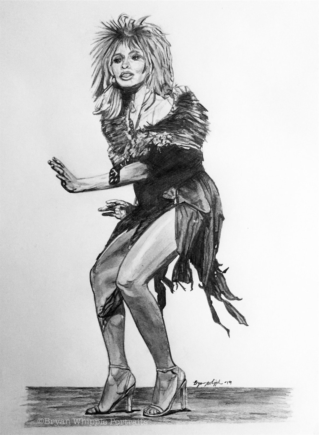 Tina Turner Limited Edition Hand Signed/numbered Sketch Artwork Giclee ...