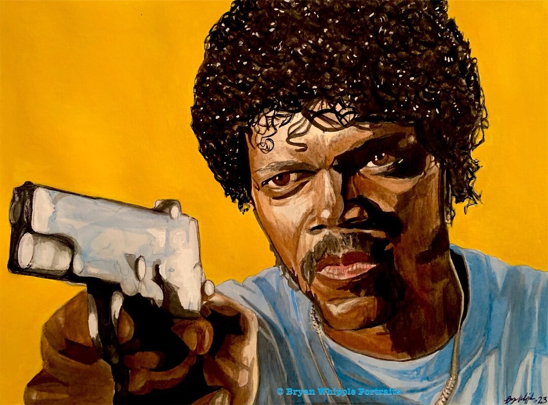 Pulp Fiction Jules Samuel L Jackson Original Painting Limited Edition ...