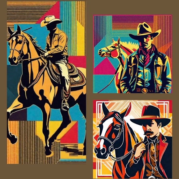 Cowboy Pop Art - Etsy