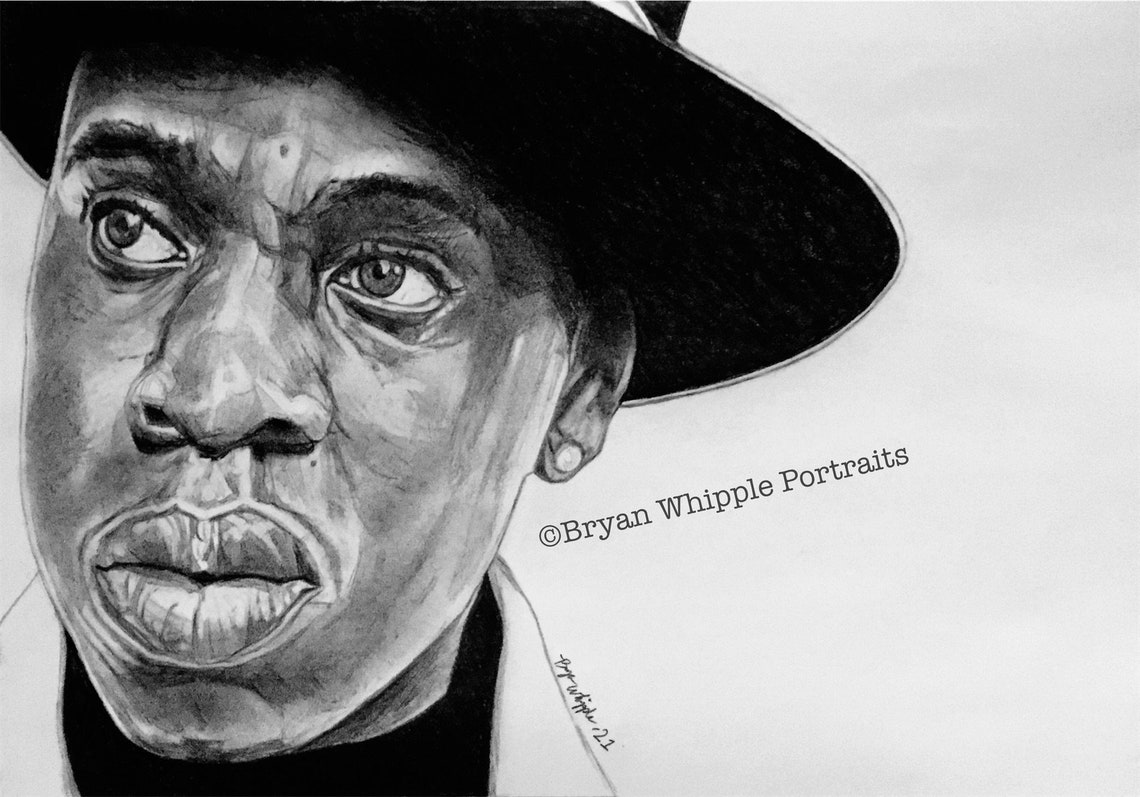 Jay-z Rap Hip Hop Limited Edition Hand Signed/numbered Sketch - Etsy