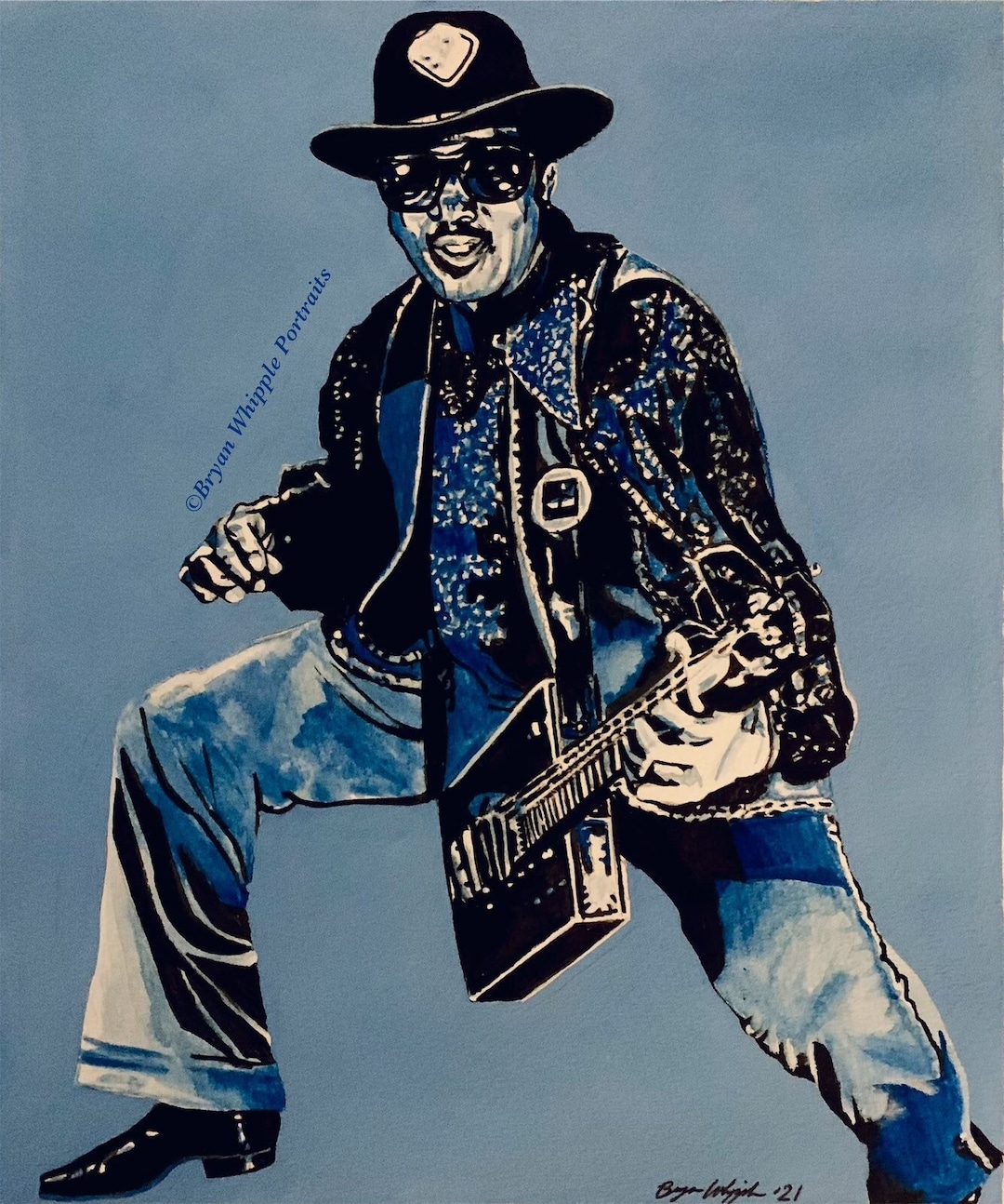 Bo Diddley Limited Edition Signed Numbered Original Painting Gicleé Art ...