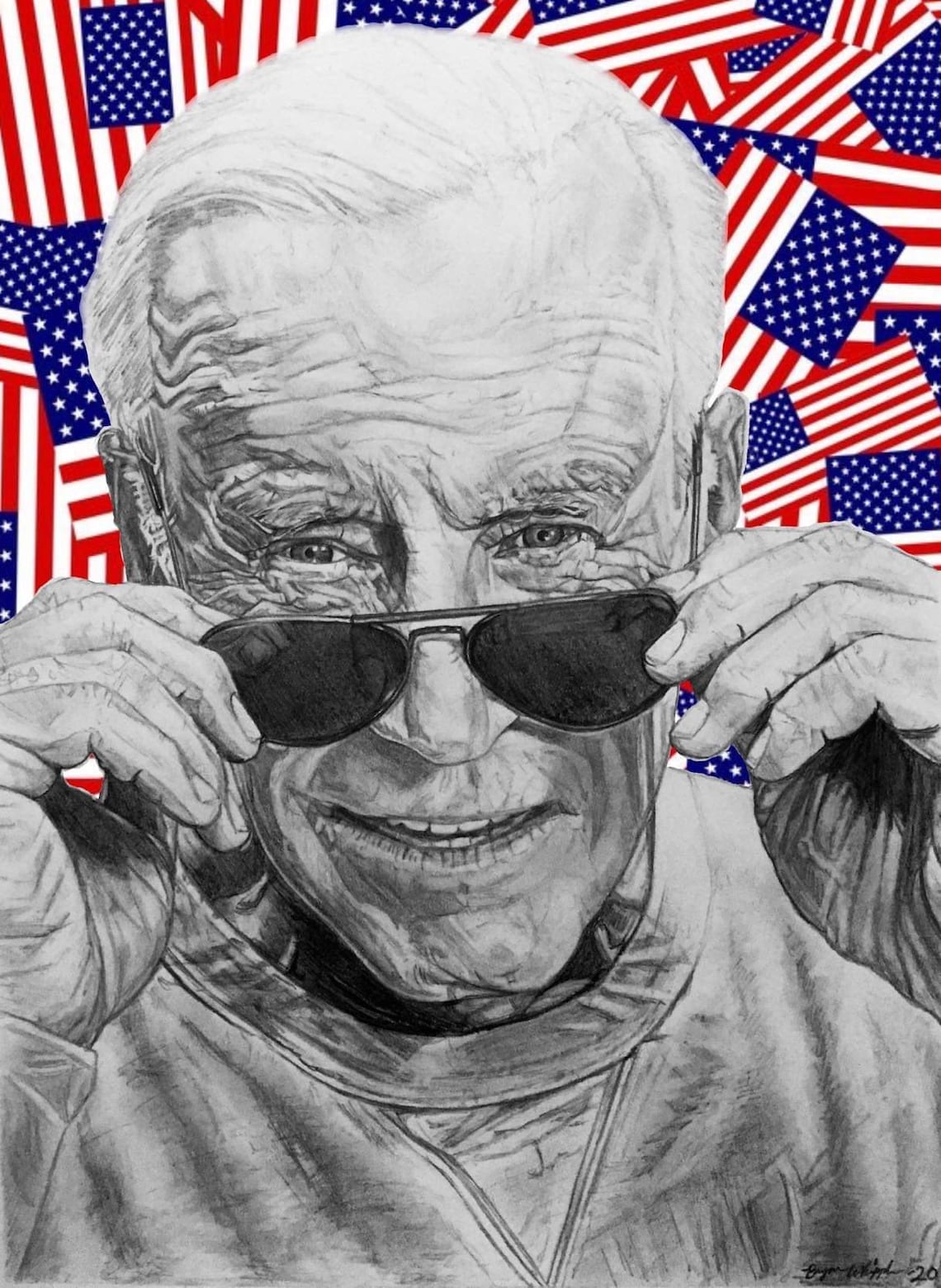 Buy 46th President Joe Biden Portrait Sketch Art Giclee Prints Online ...