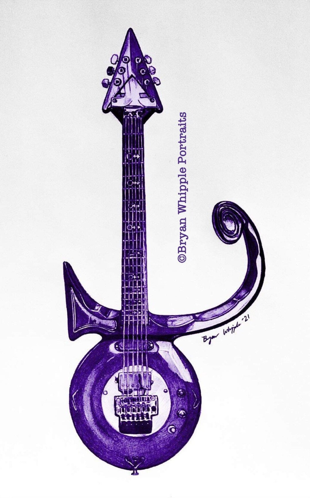 Prince Symbol Guitar Original Sketch Gicleé Art Prints - Etsy