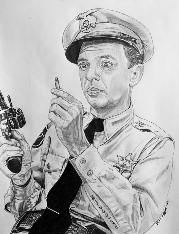 Barney Fife Don Knotts Andy Griffith Show Original Art Gicleé - Etsy
