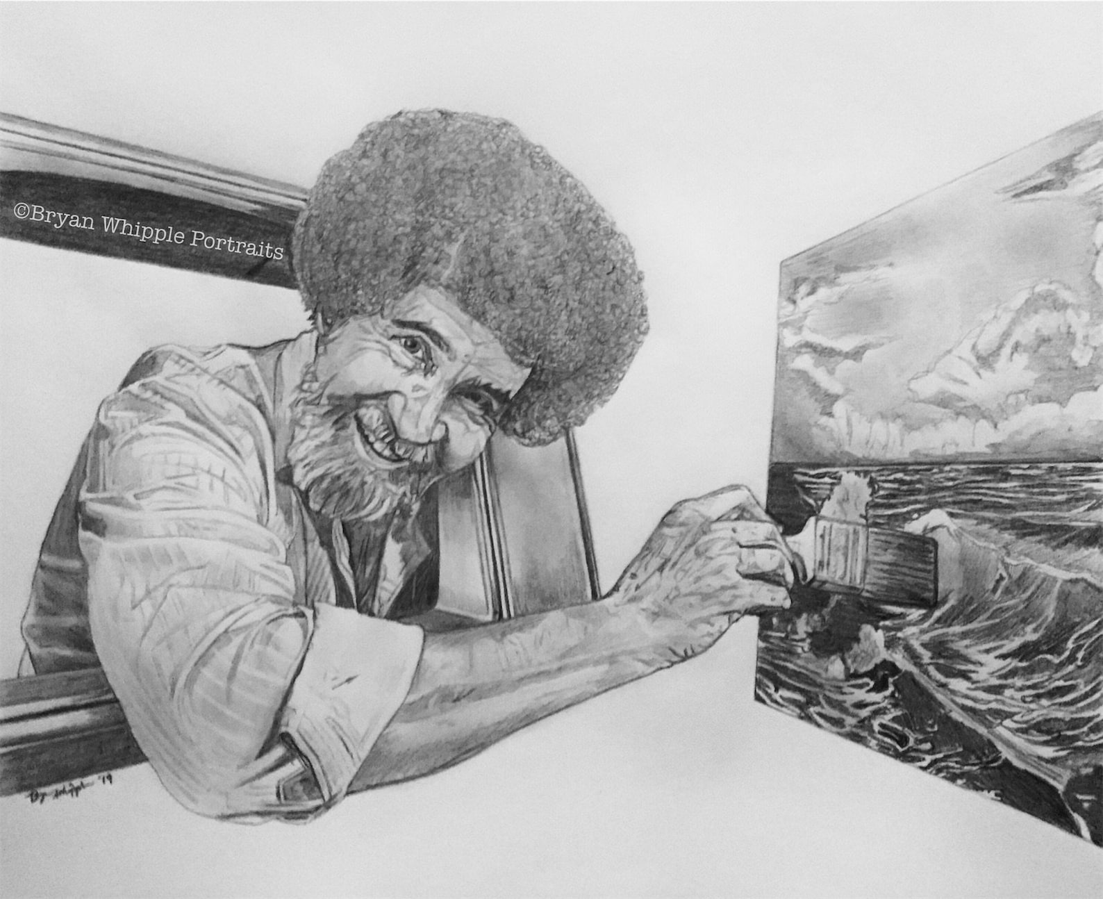 Bob Ross Limited Edition Hand Signed/numbered Art Portrait Giclee ...