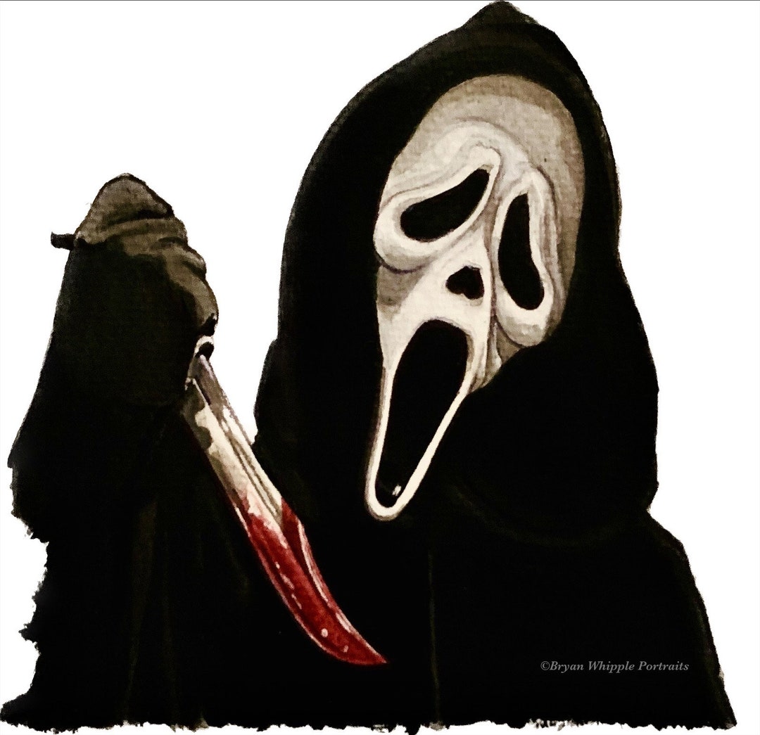 Ghostface “scream” Horror Movie Original Painting Gicleé Art Prints - Etsy