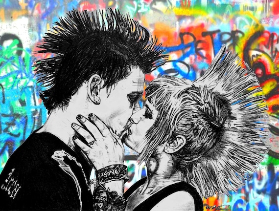 Renegade Romance Punk Rock Mohawk Limited Edition Hand - Etsy Australia