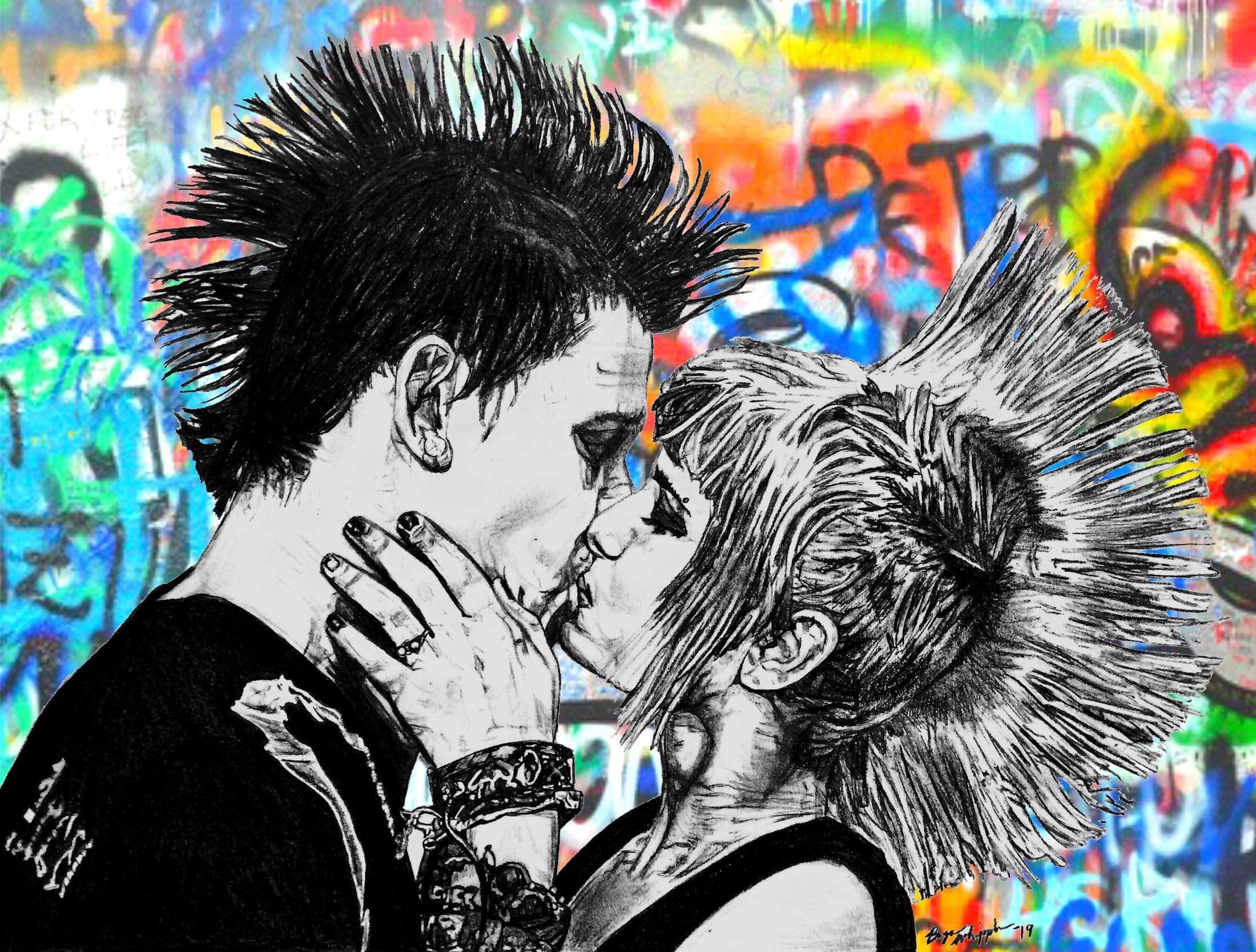 Renegade Romance Punk Rock Mohawk Limited Edition Hand - Etsy Australia