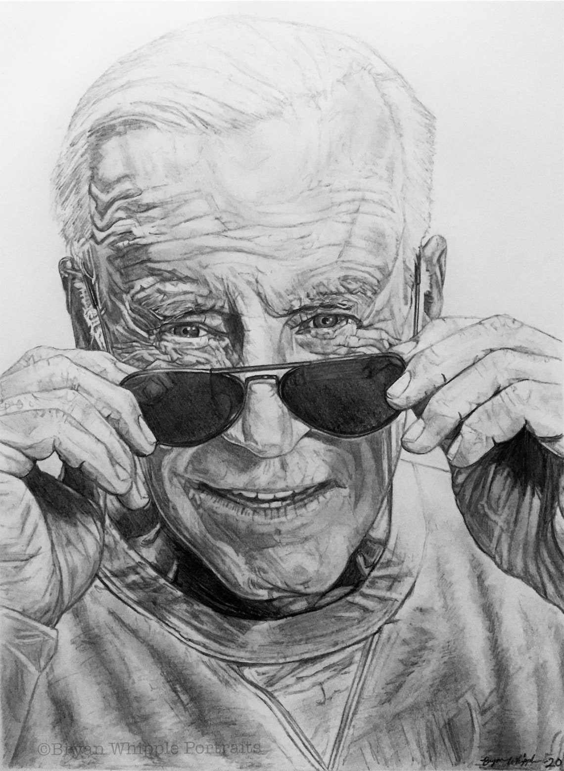 46th President Joe Biden Portrait Sketch Art Giclee Prints - Etsy